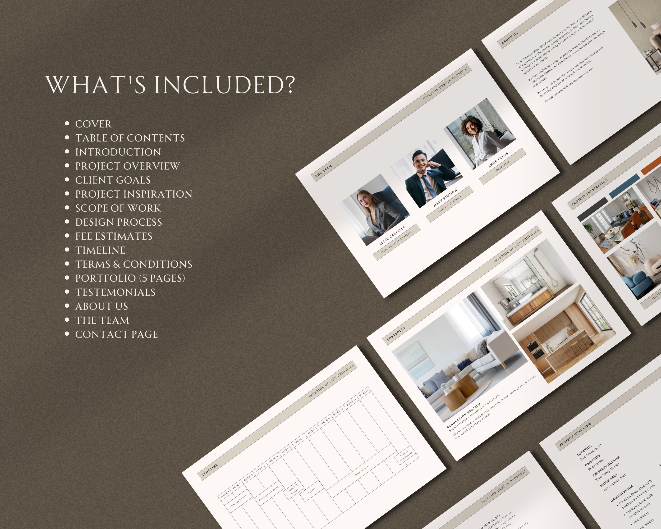 Interior Design Proposal Interior Design Presentation Canva Template ...