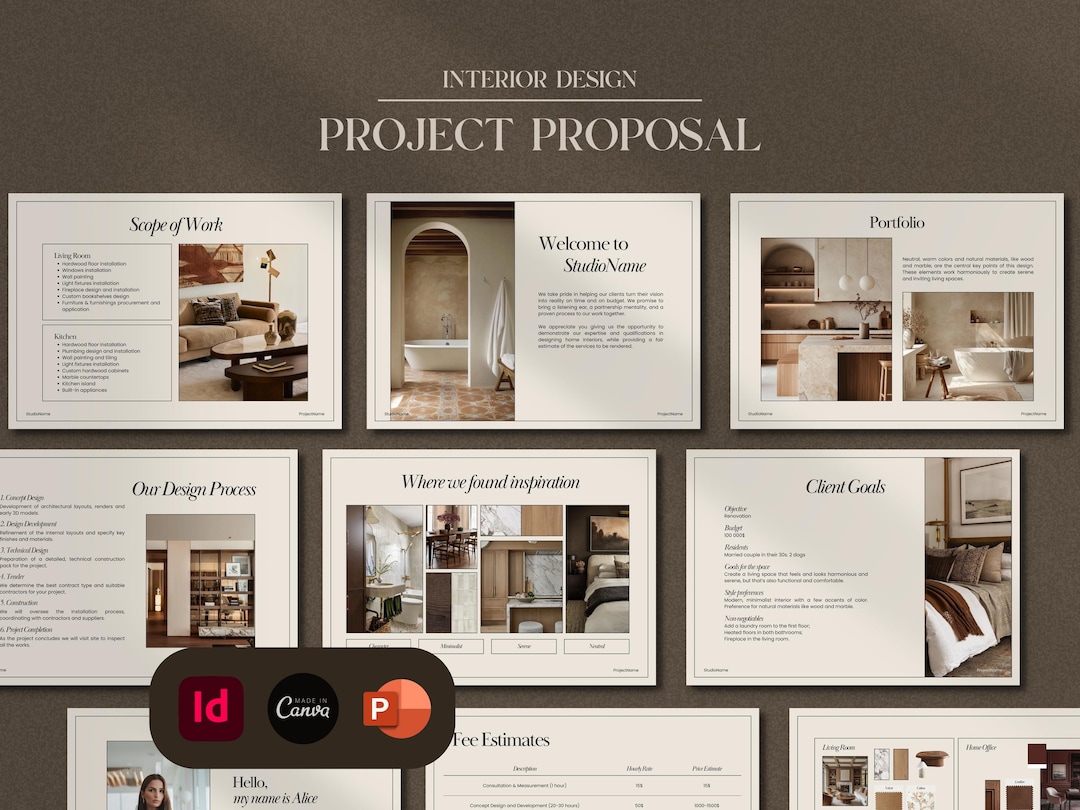 Interior Design Proposal Template | Project Proposal Template for ...