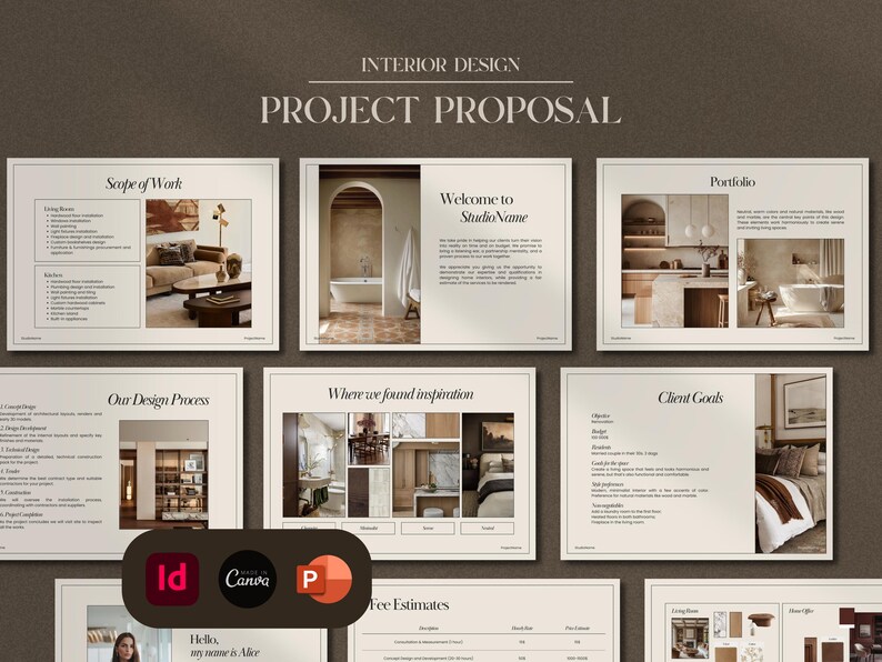 Interior Design Proposal Template | Project Proposal Template for ...