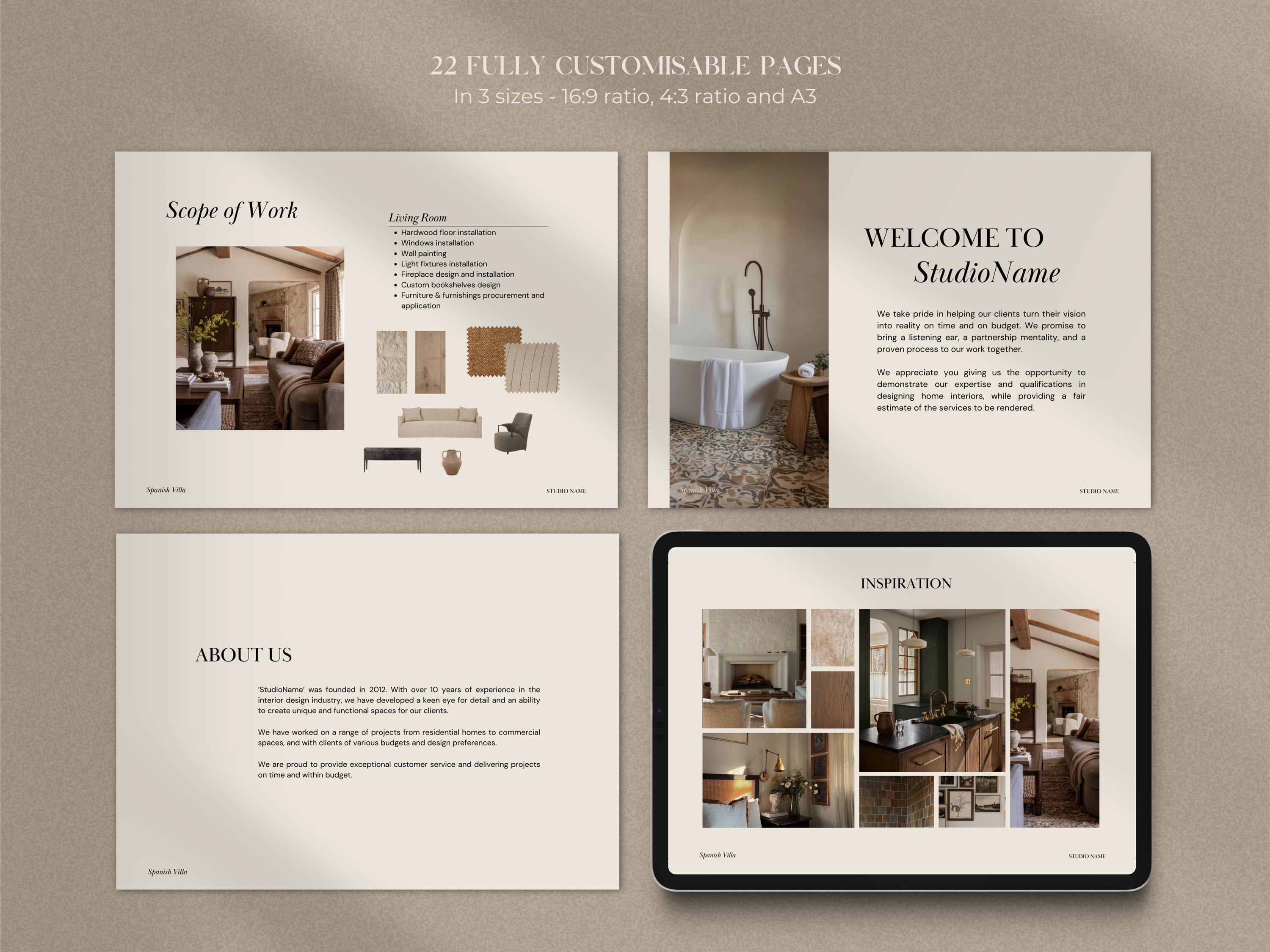 Interior Design Proposal Template | Project Proposal Template for ...
