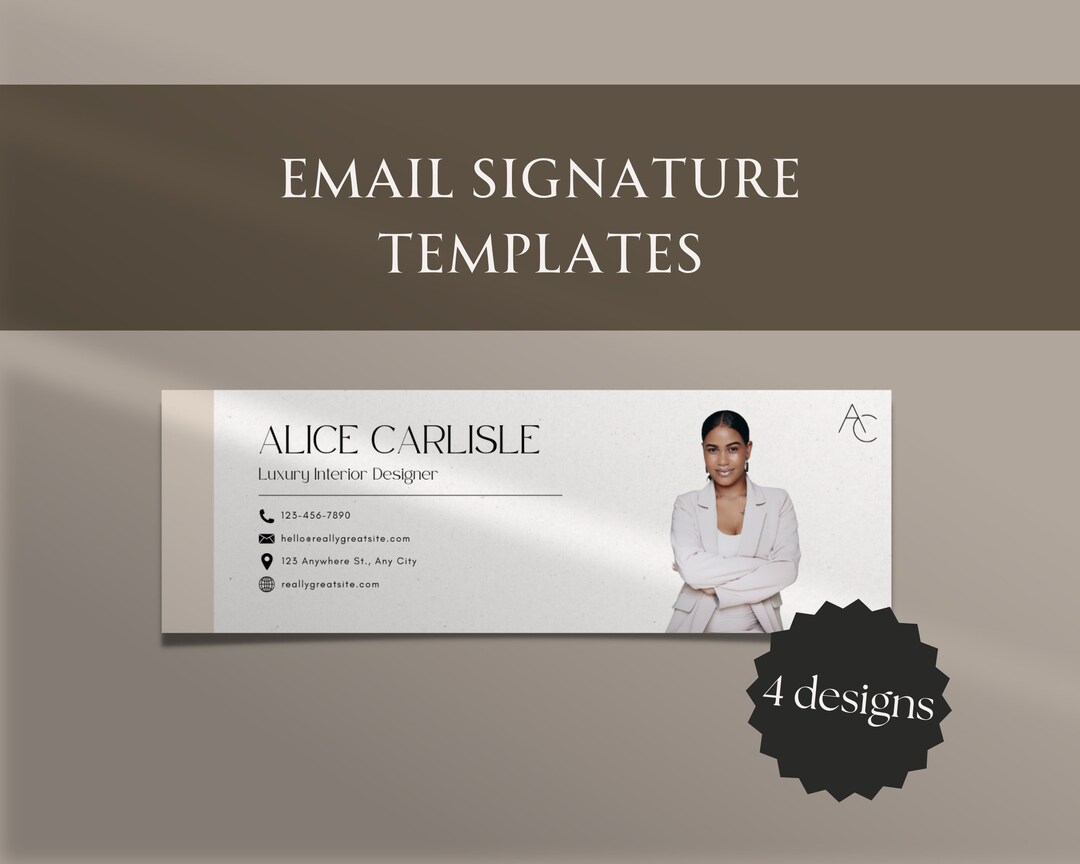 Interior Design Email Signature Template Bundle Gmail Signature ...