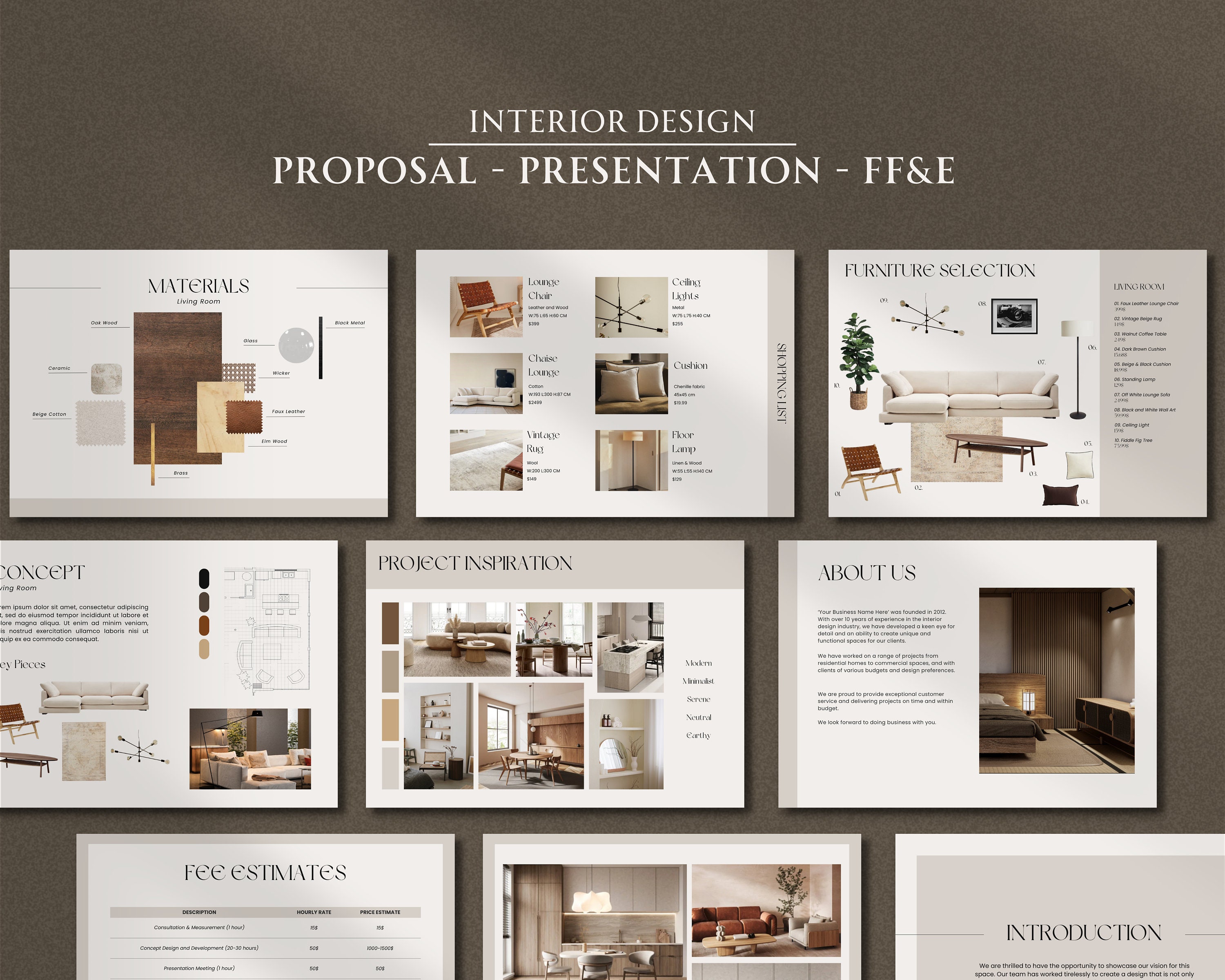 Interior Design Bundle Interior Design Proposal Interior Design Client ...