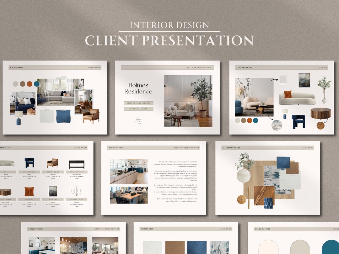Interior Design Presentation Interior Design Project Template Client ...