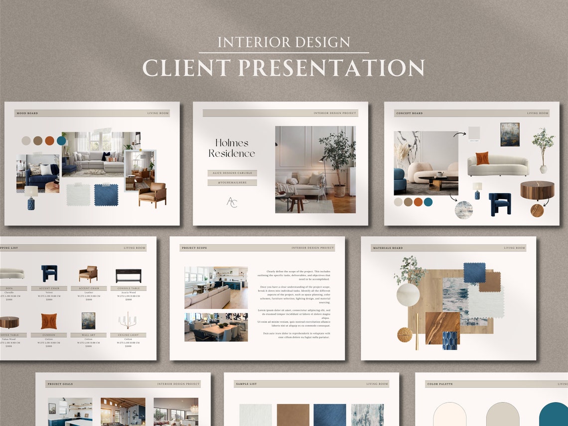 Interior Design Presentation Interior Design Project Template Client ...