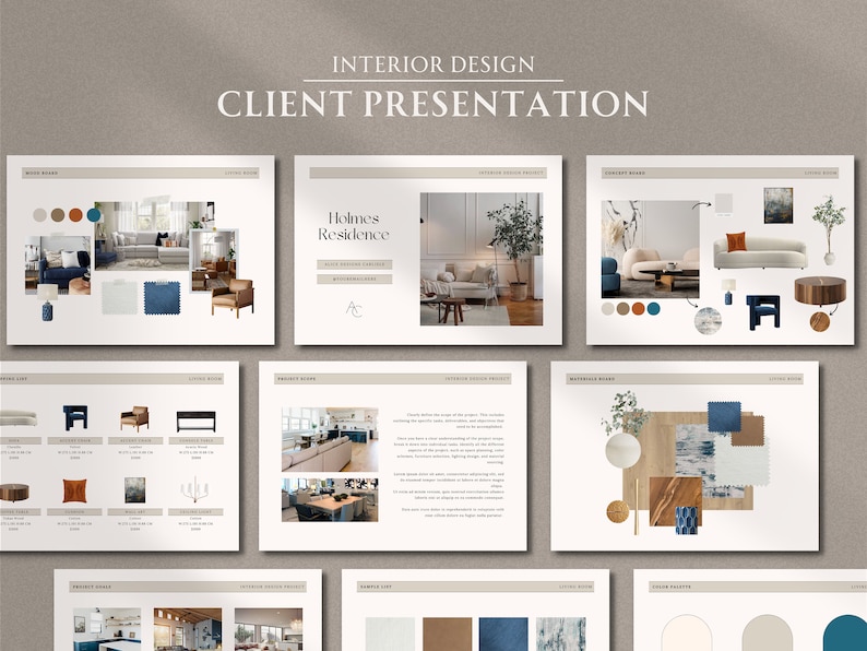 Interior Design Presentation Interior Design Project Template Client ...