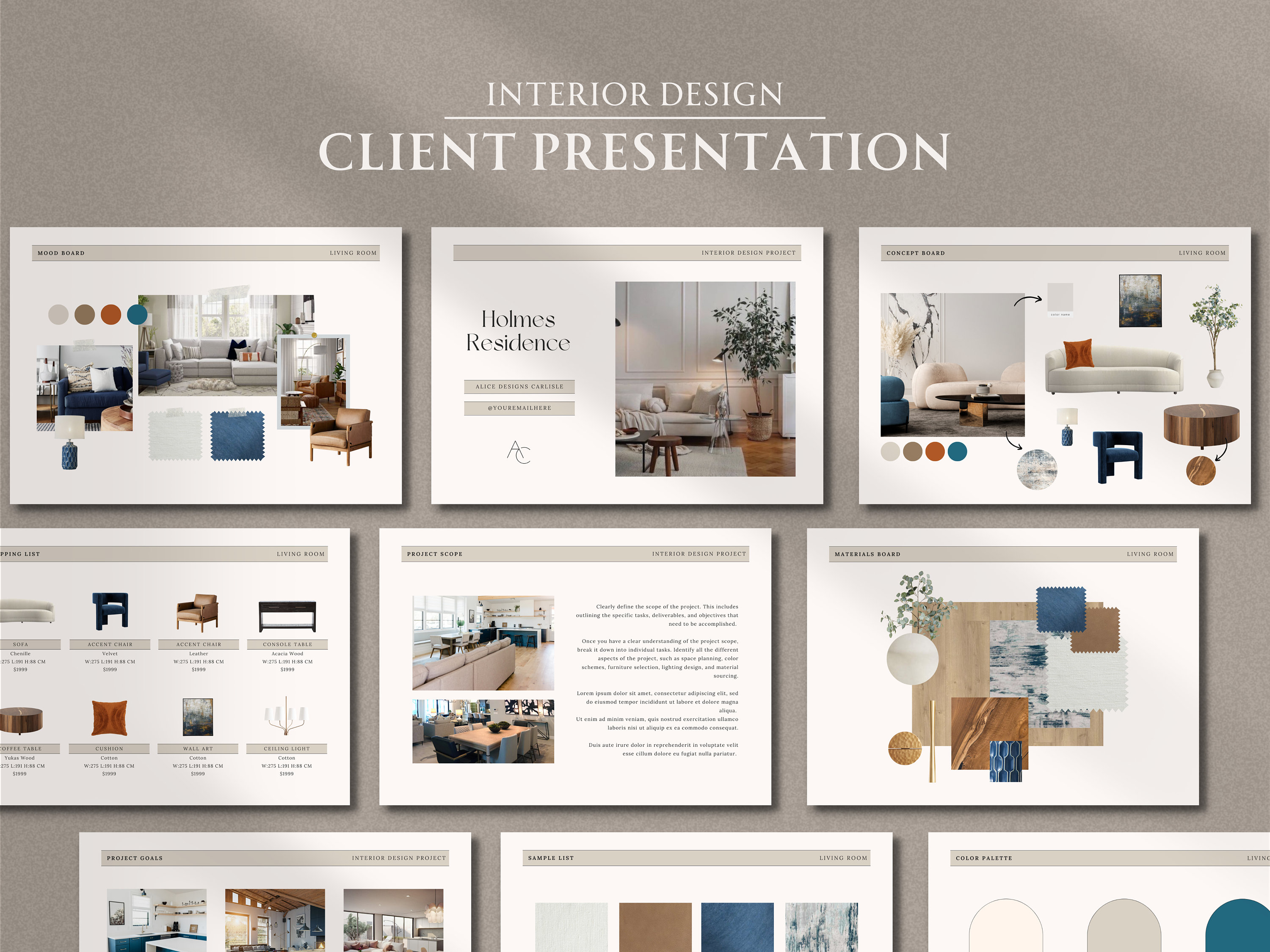 Interior Design Presentation Interior Design Project Template Client ...