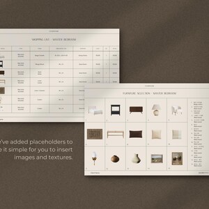 Interior Design Presentation Template and FF&E Schedule Bundle ...