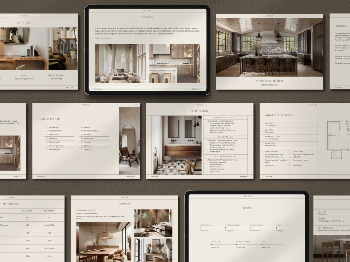 Interior Design Proposal Template Interior Design Presentation Project ...