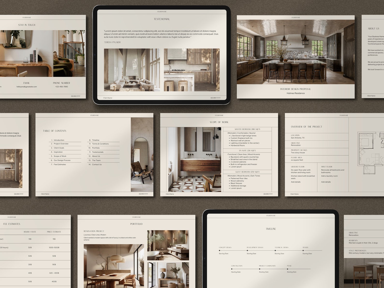 Interior Design Proposal Template Interior Design Presentation Project ...