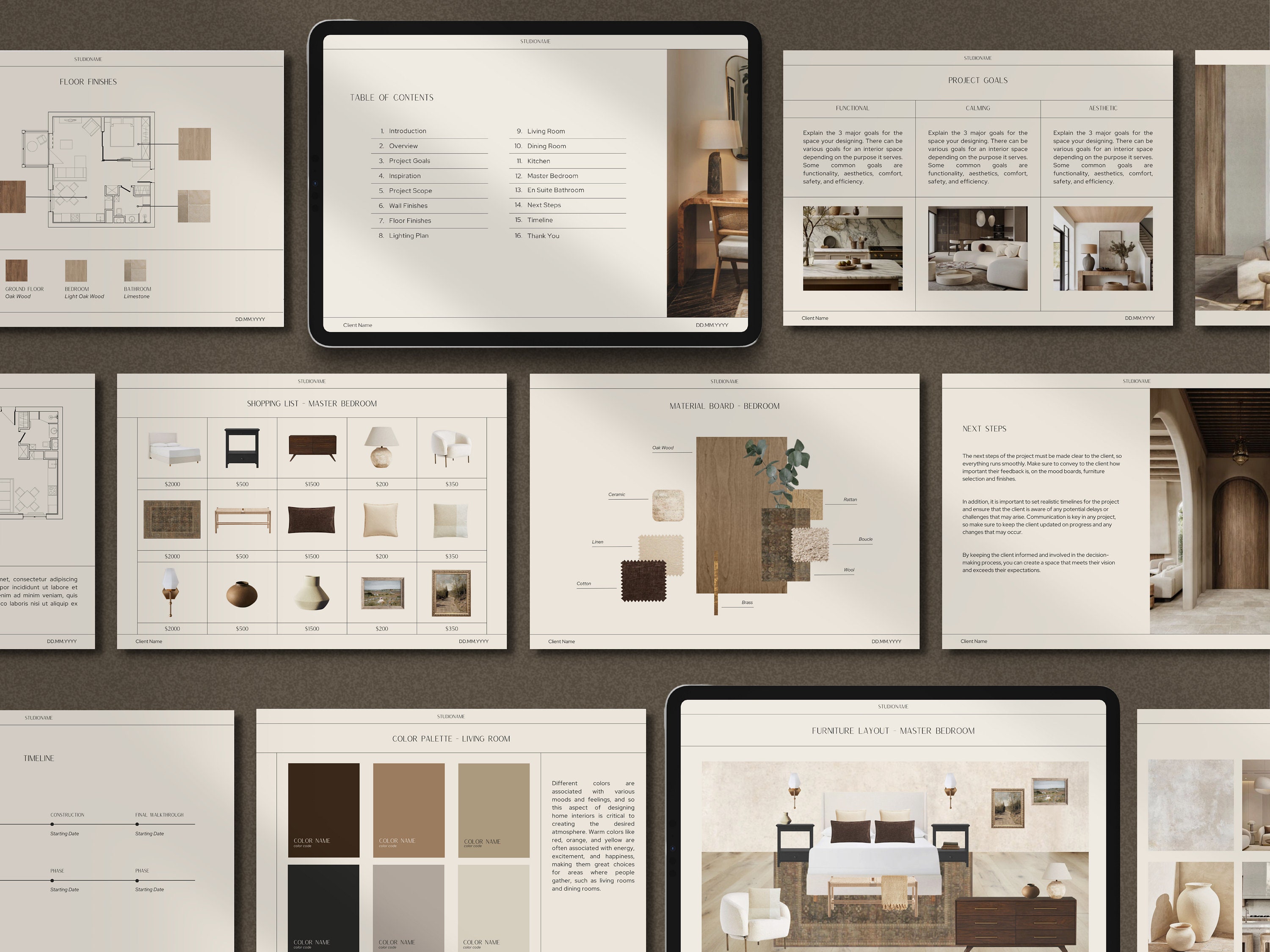 Interior Design Presentation Interior Design Project Template Client ...
