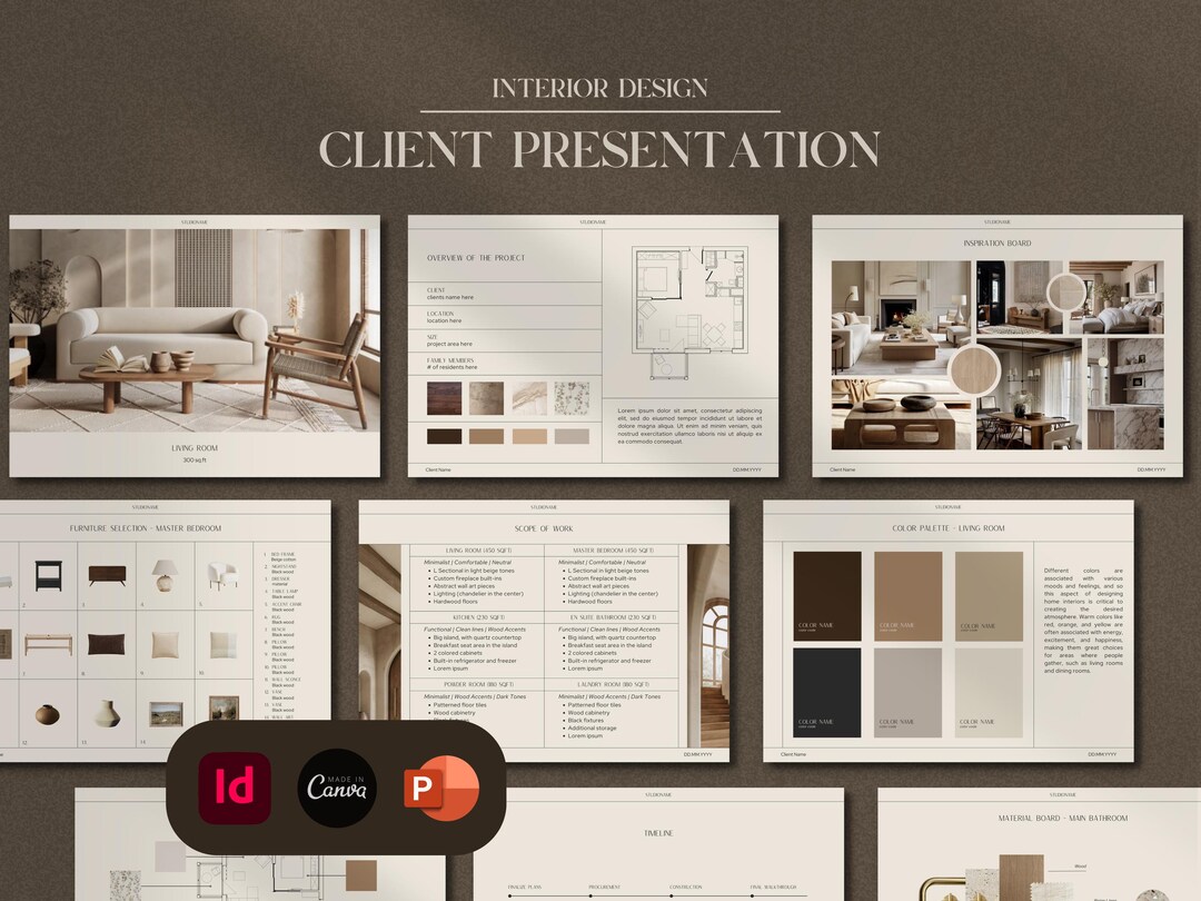 Interior Design Presentation | Interior Design Project Template ...