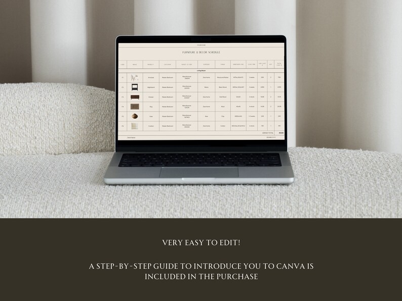 FF&E Schedule Interior Design Furniture, Fixtures and Finishes Schedule ...