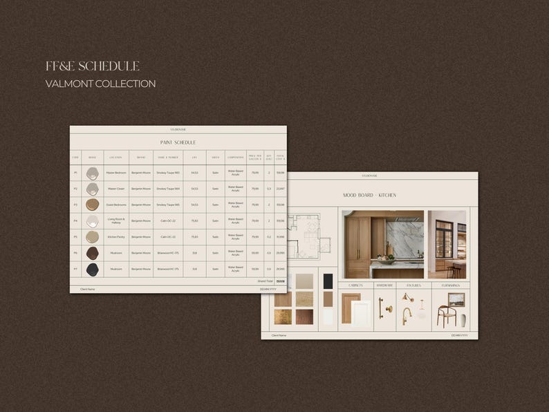 FF&E Schedule | Interior Design Furniture, Fixtures and Finishes ...