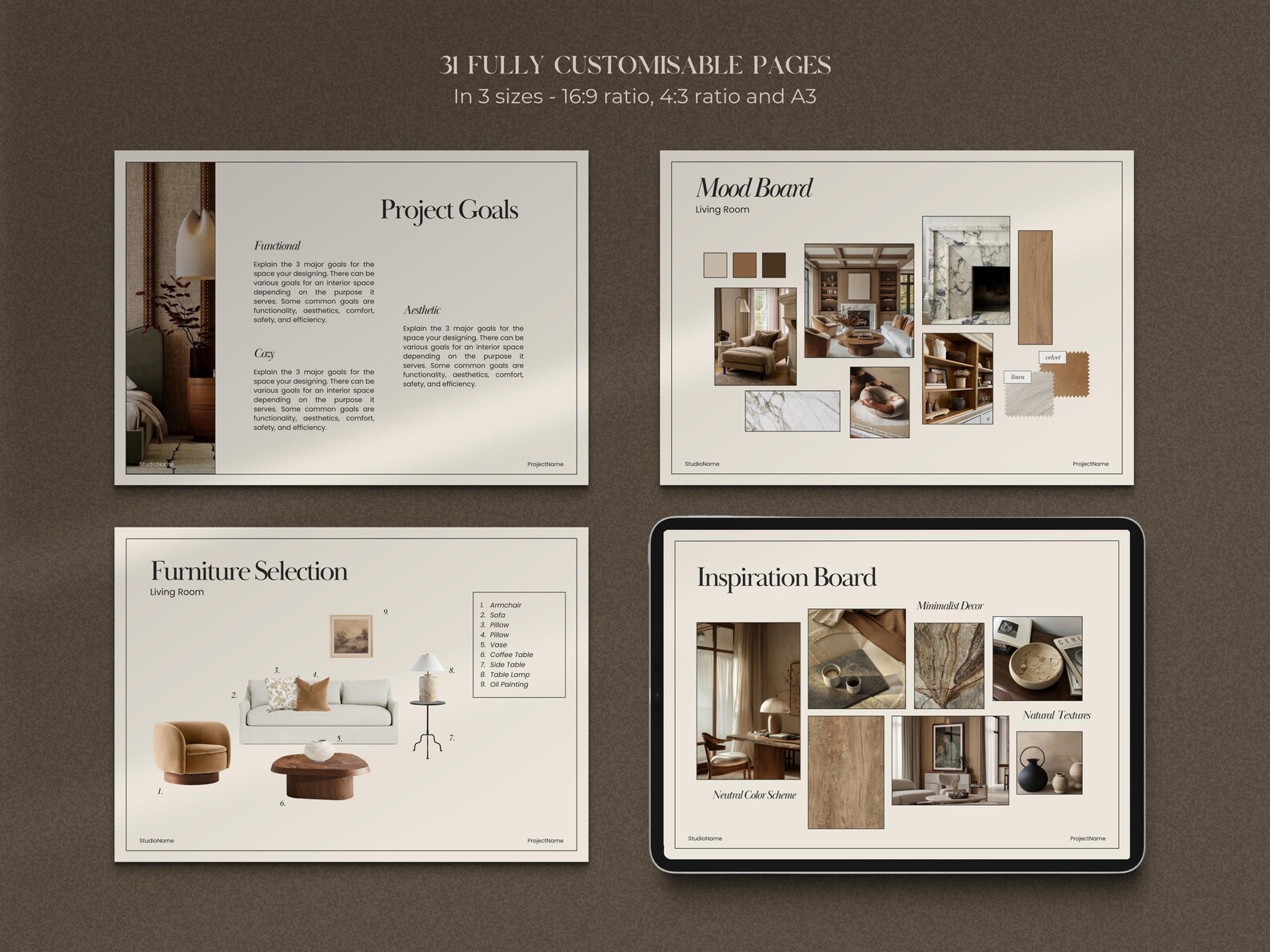 Interior Design Presentation Template | Interior Design Project ...