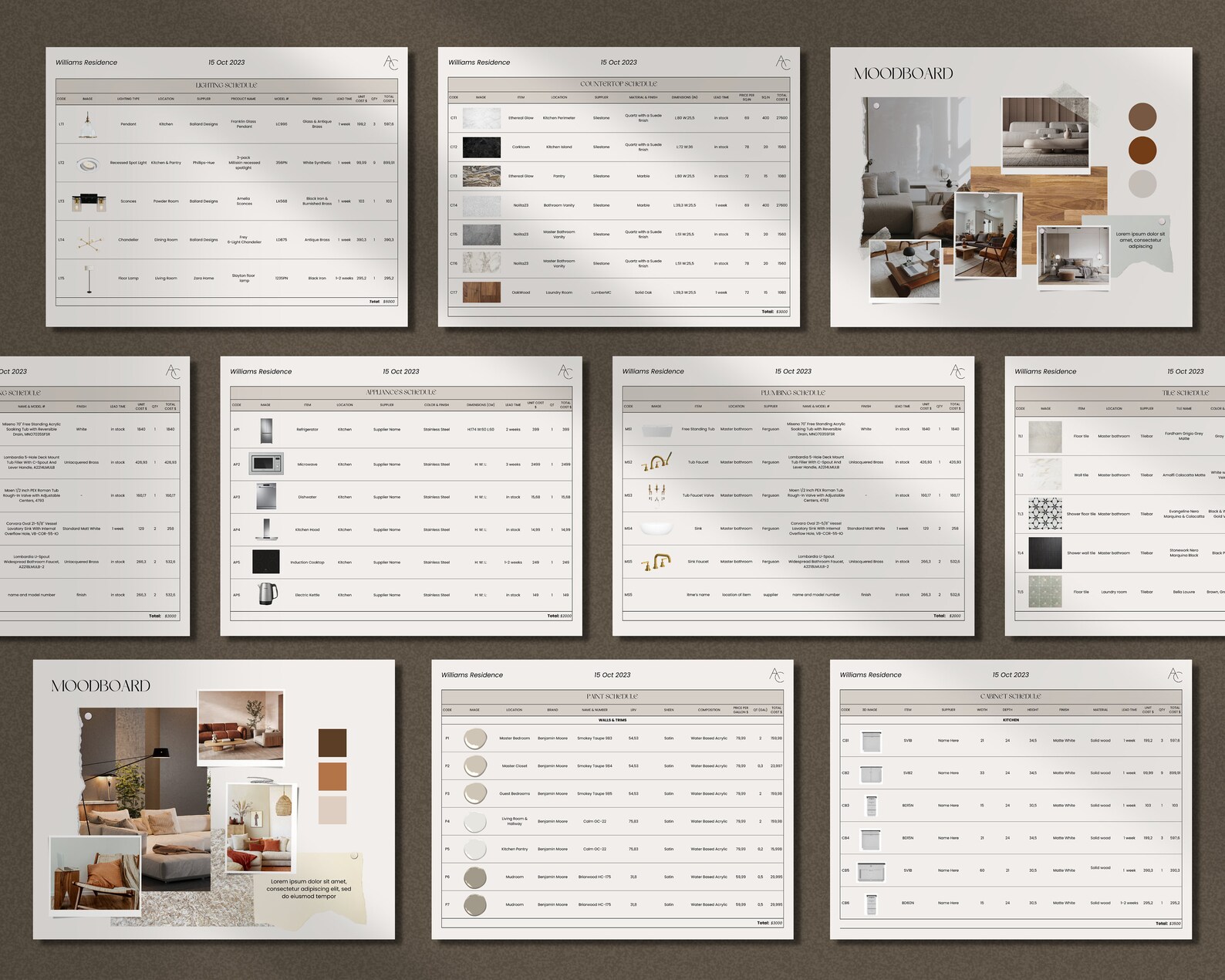 Interior Design Bundle Interior Design Proposal Interior Design Client ...