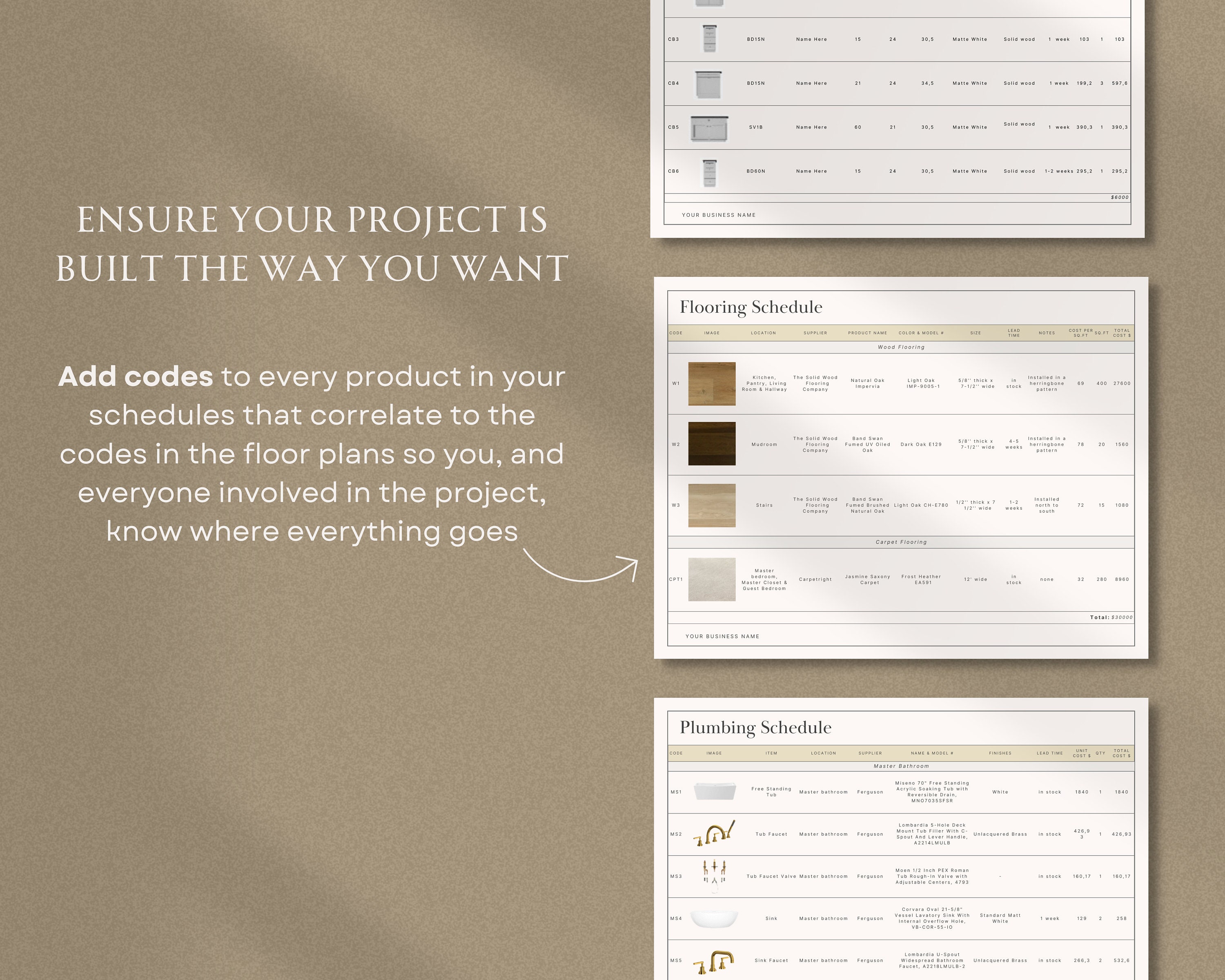 Interior Design Client Presentation and FF&E Schedule Bundle Interior ...