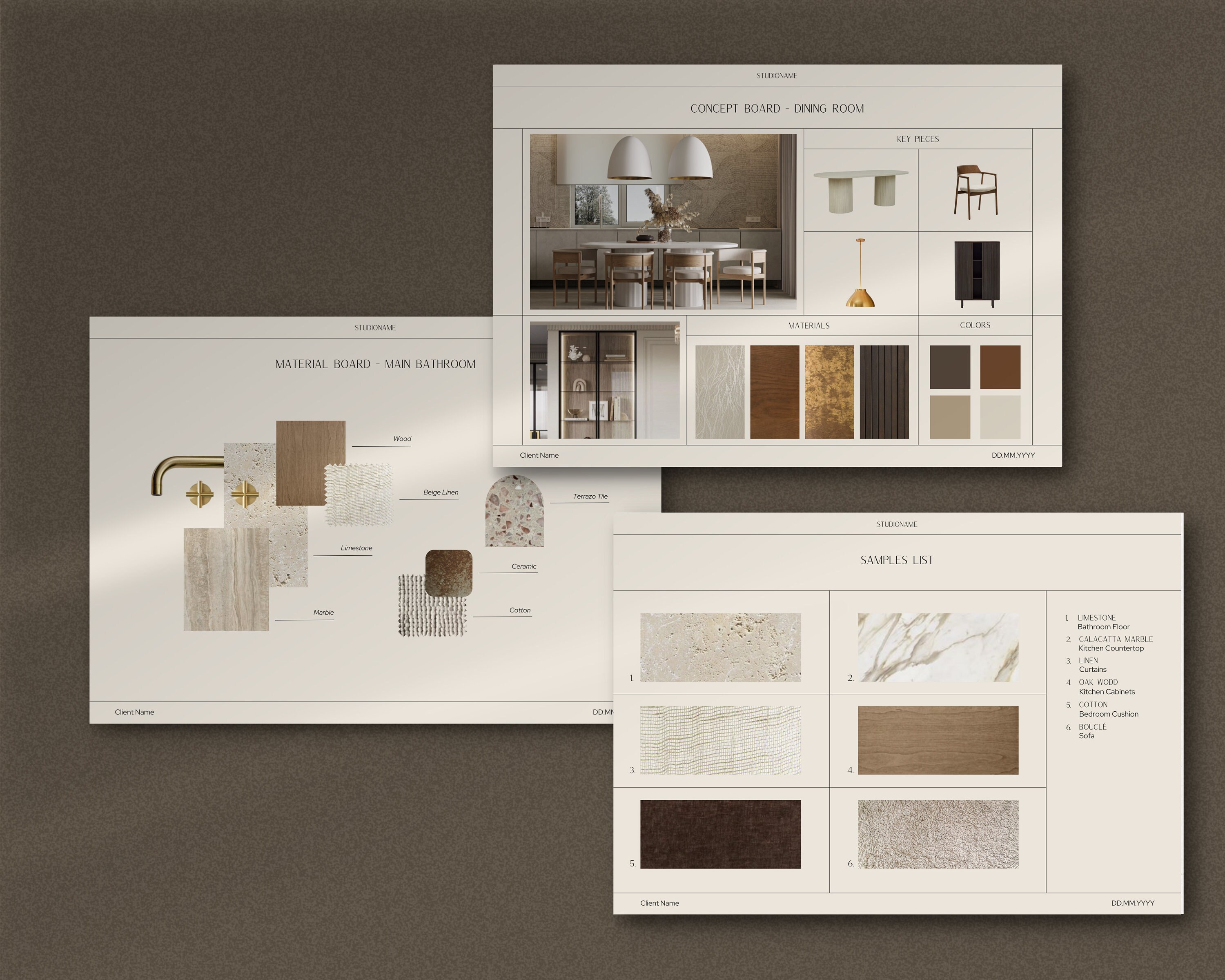 Interior Design Presentation Template and FF&E Schedule Bundle Interior ...