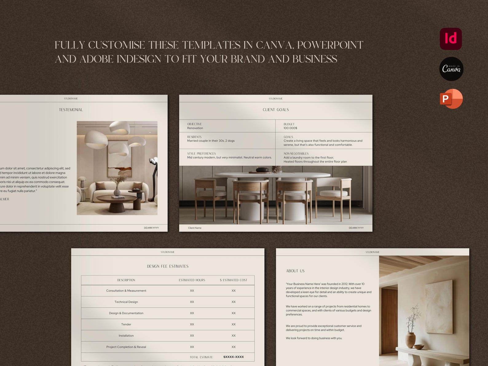 Interior Design Proposal Template | Interior Design Presentation ...