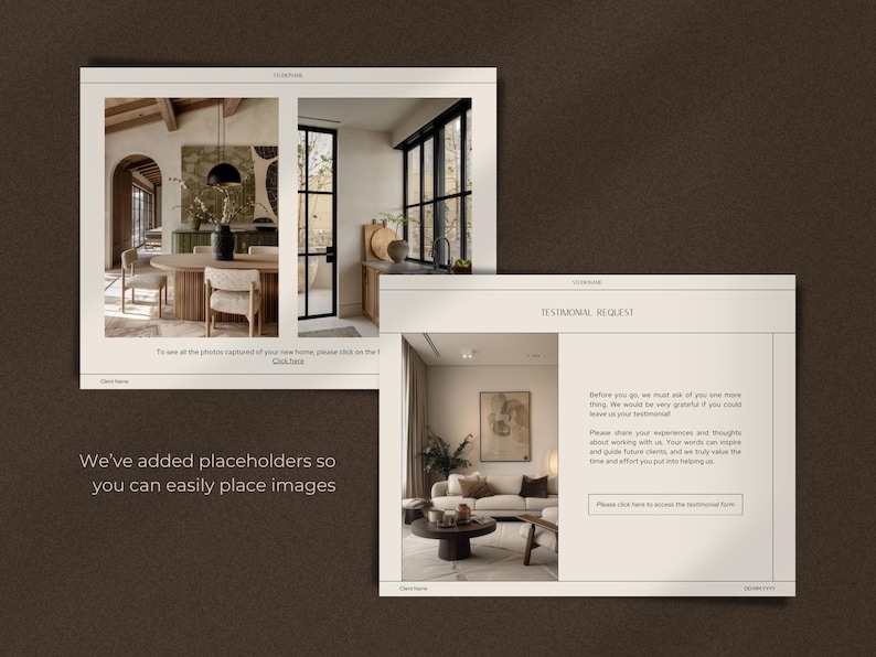 Interior Design Goodbye Packet Template | Interior Design Client ...