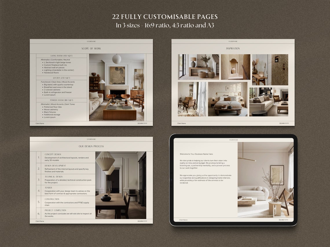 Interior Design Proposal Template Interior Design Presentation Project ...