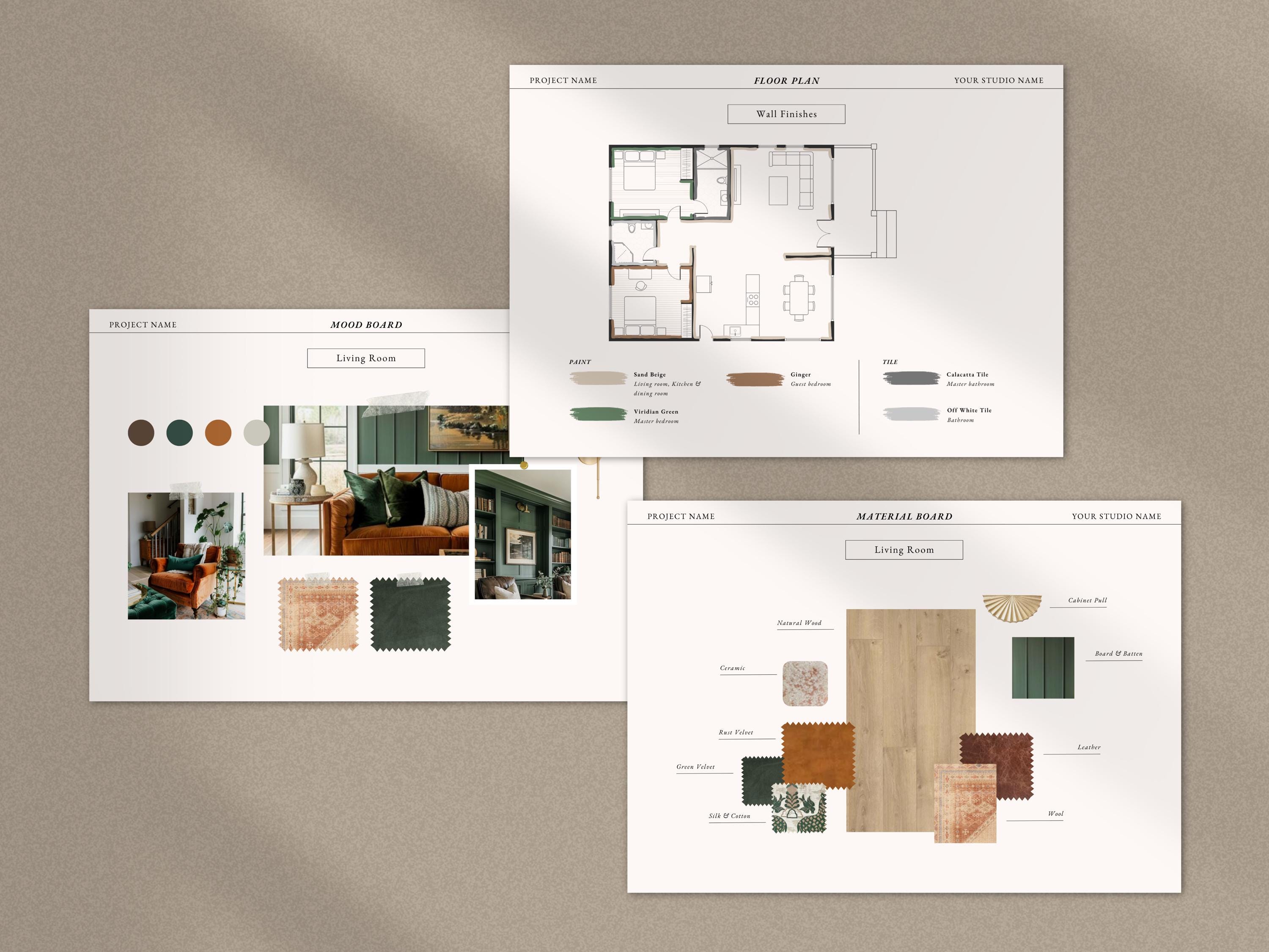 Interior Design Client Presentation and FF&E Schedule Bundle | Interior ...