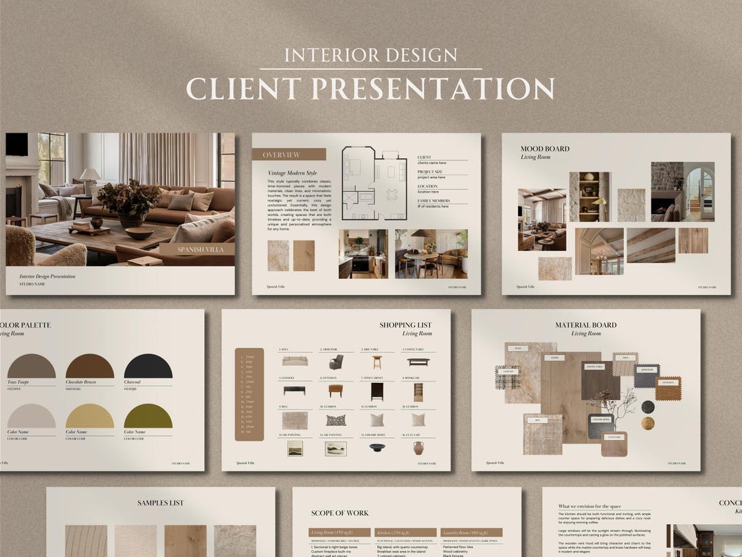 Interior Design Presentation | Interior Design Project Template ...