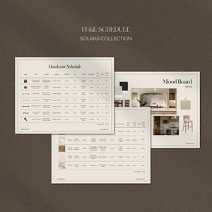 Interior Design FF&E Template | FFE Schedule | Interior Design Mood ...