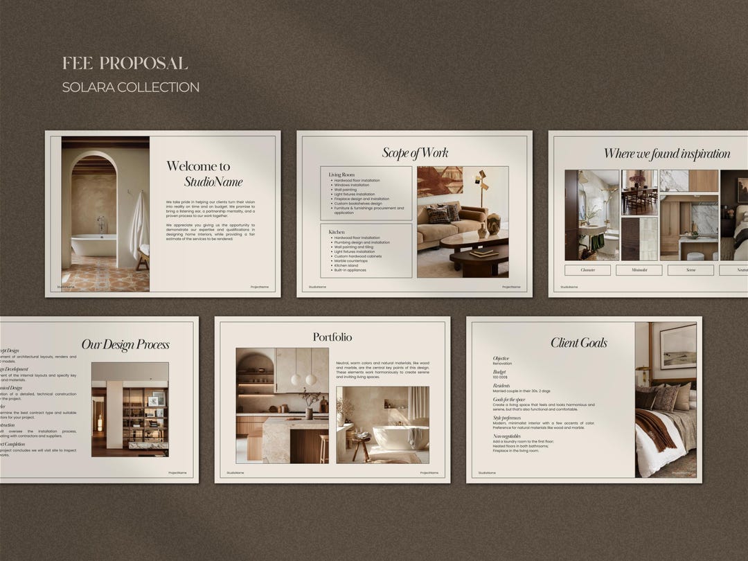 Interior Design Proposal Template | Project Proposal Template for ...