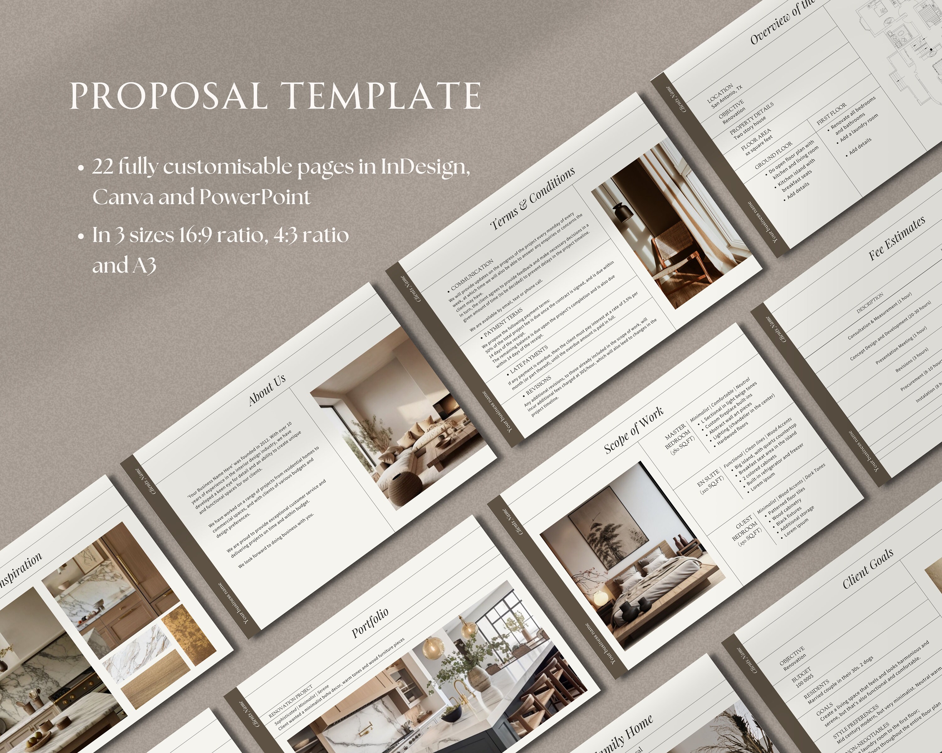 Interior Design Bundle Interior Design Presentation Template Interior ...