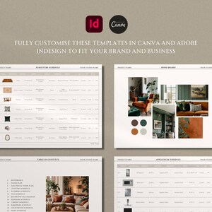 Interior Design Furniture, Finishes and Fixtures Schedule Template for ...