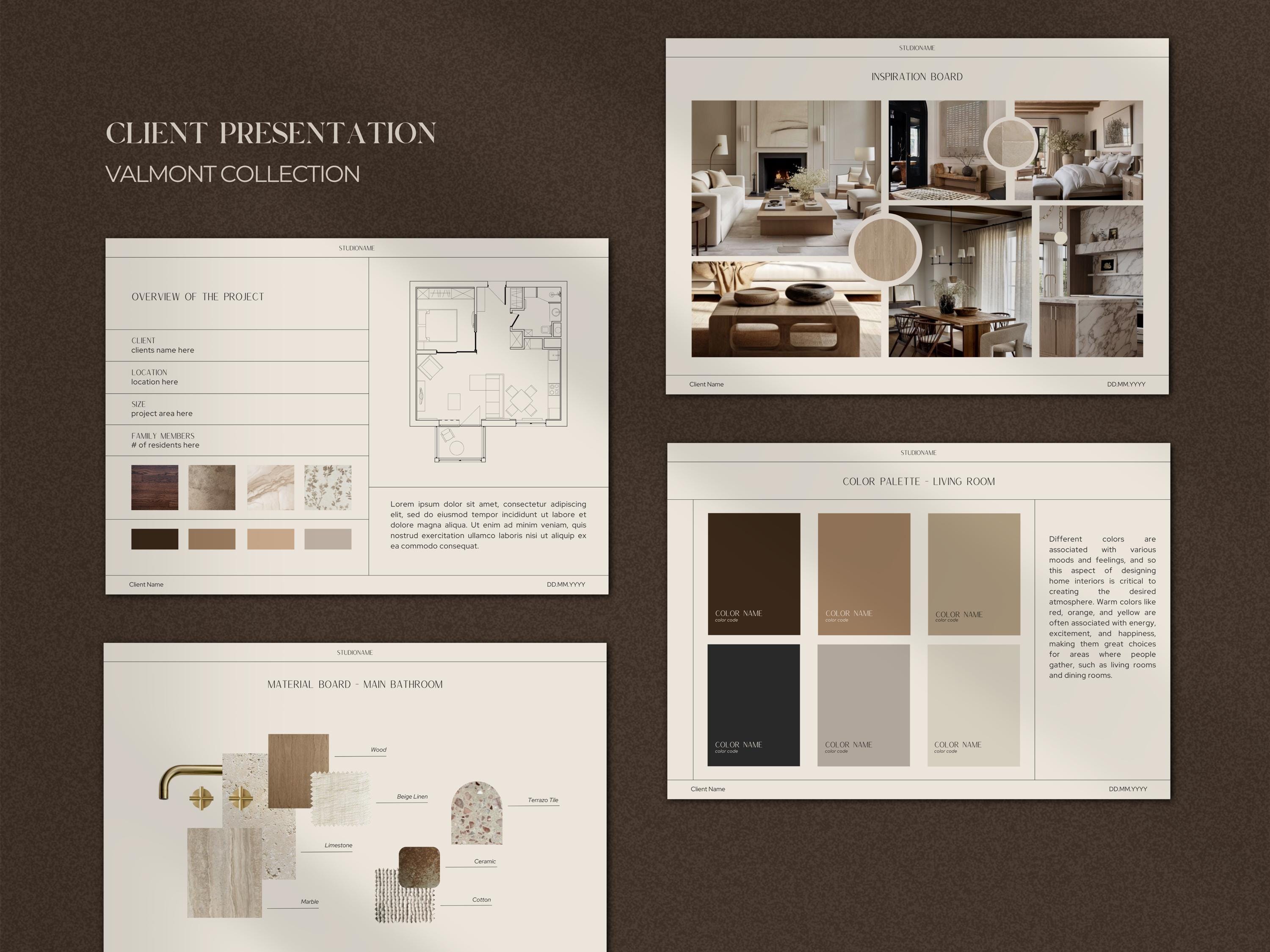 Interior Design Presentation | Interior Design Project Template ...