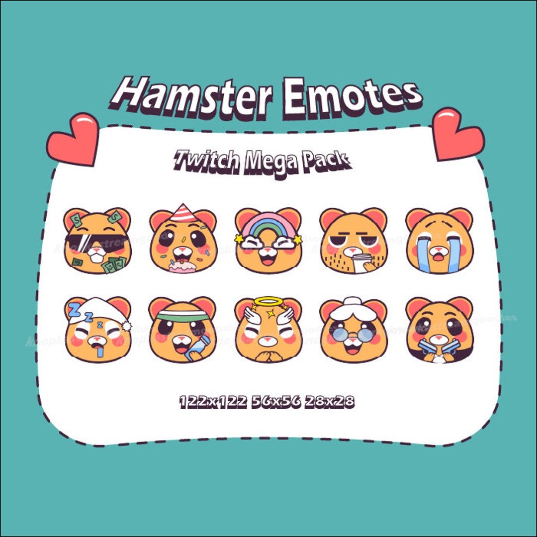 Hamster 20! Twitch / Discord / Youtube Emotes Mega Pack! Sprinkle Some ...