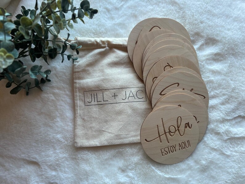 Spanish Baby Monthly Milestone Discs, Baby Milestone Marker, First Year ...