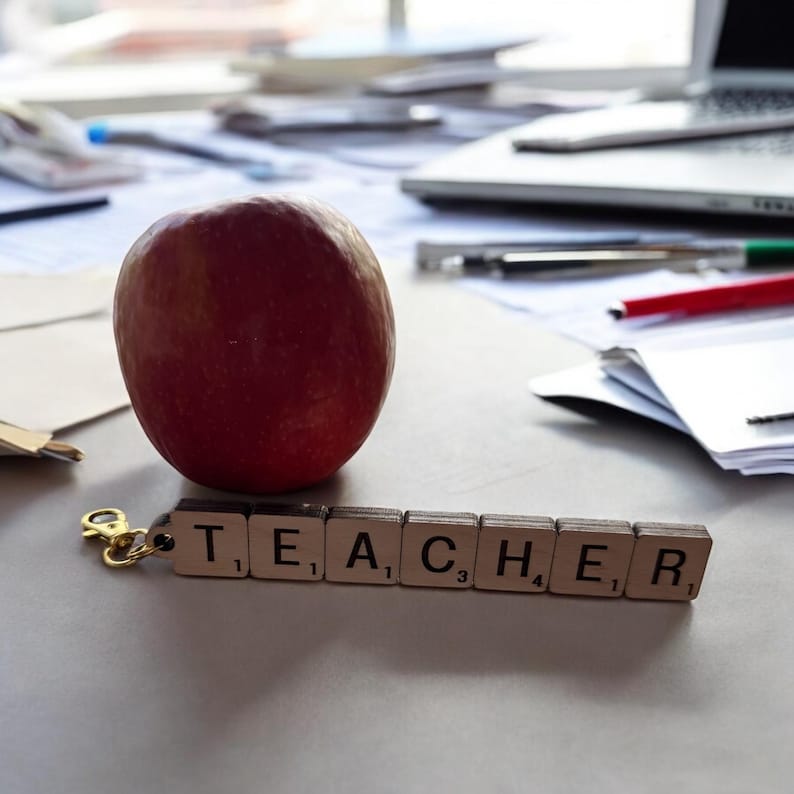 Personalized Scrabble Tile Keychain, Custom Name Keychain, Retro Game ...