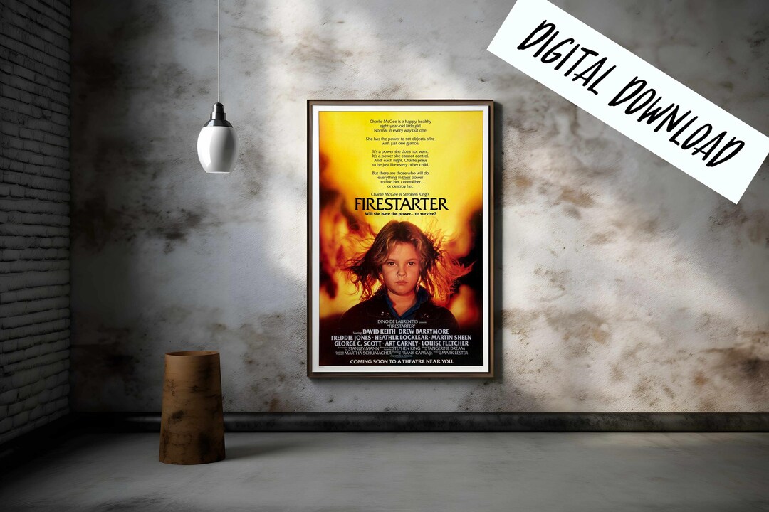 Digital Poster Firestarter 1984 Horror Cult Film Download - Etsy