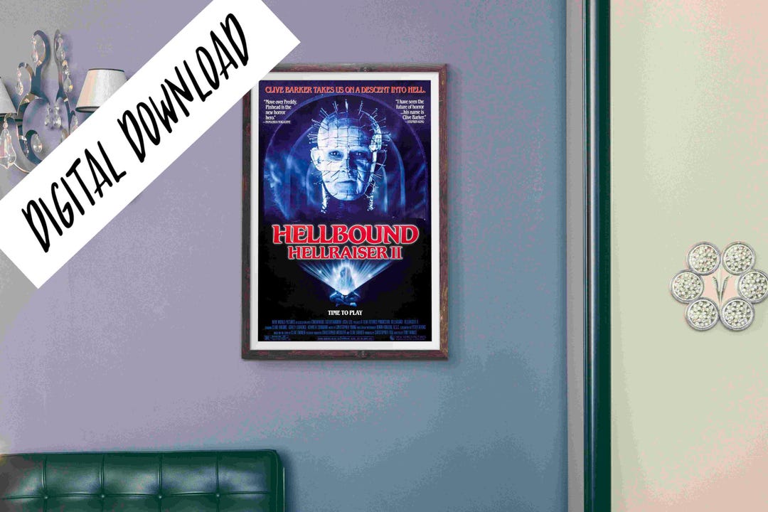 Digital Poster Hellbound: Hellraiser II Horror Barker Cult Film Download - Etsy