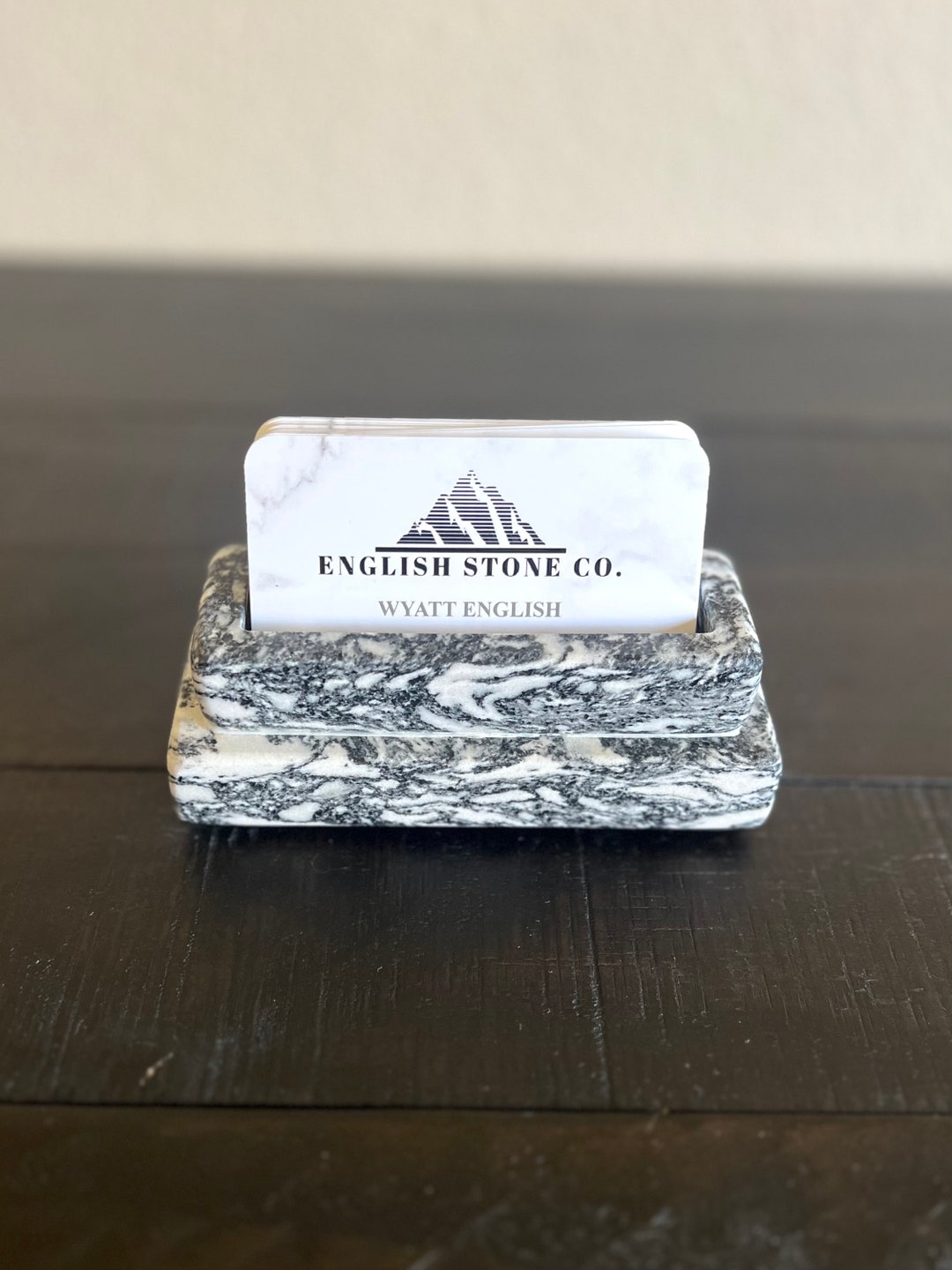 Rose Bay Cambria Quartz Business Card Holder - Etsy