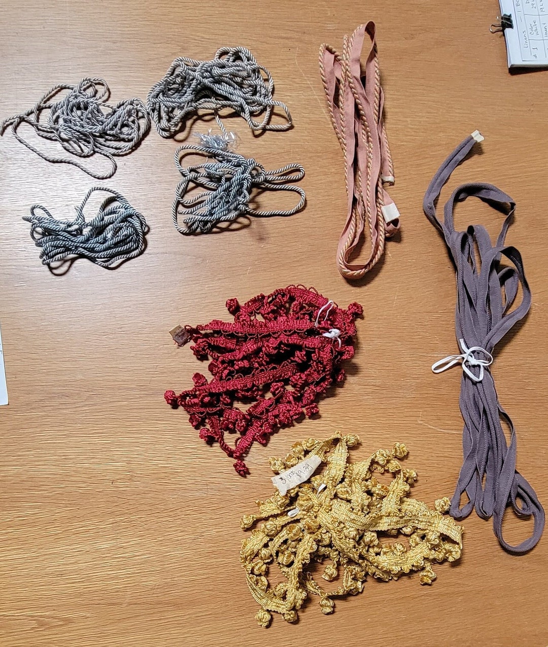 Textile Trim Remnants Lot of 8 Multiple Colors - Etsy