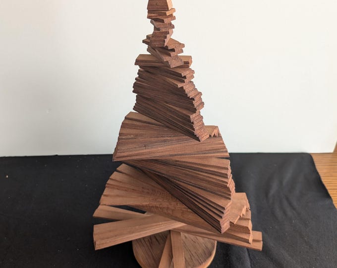 Wooden Slat Christmas Tree - Slats Move - Danish 20"h X 13"w, Base ...
