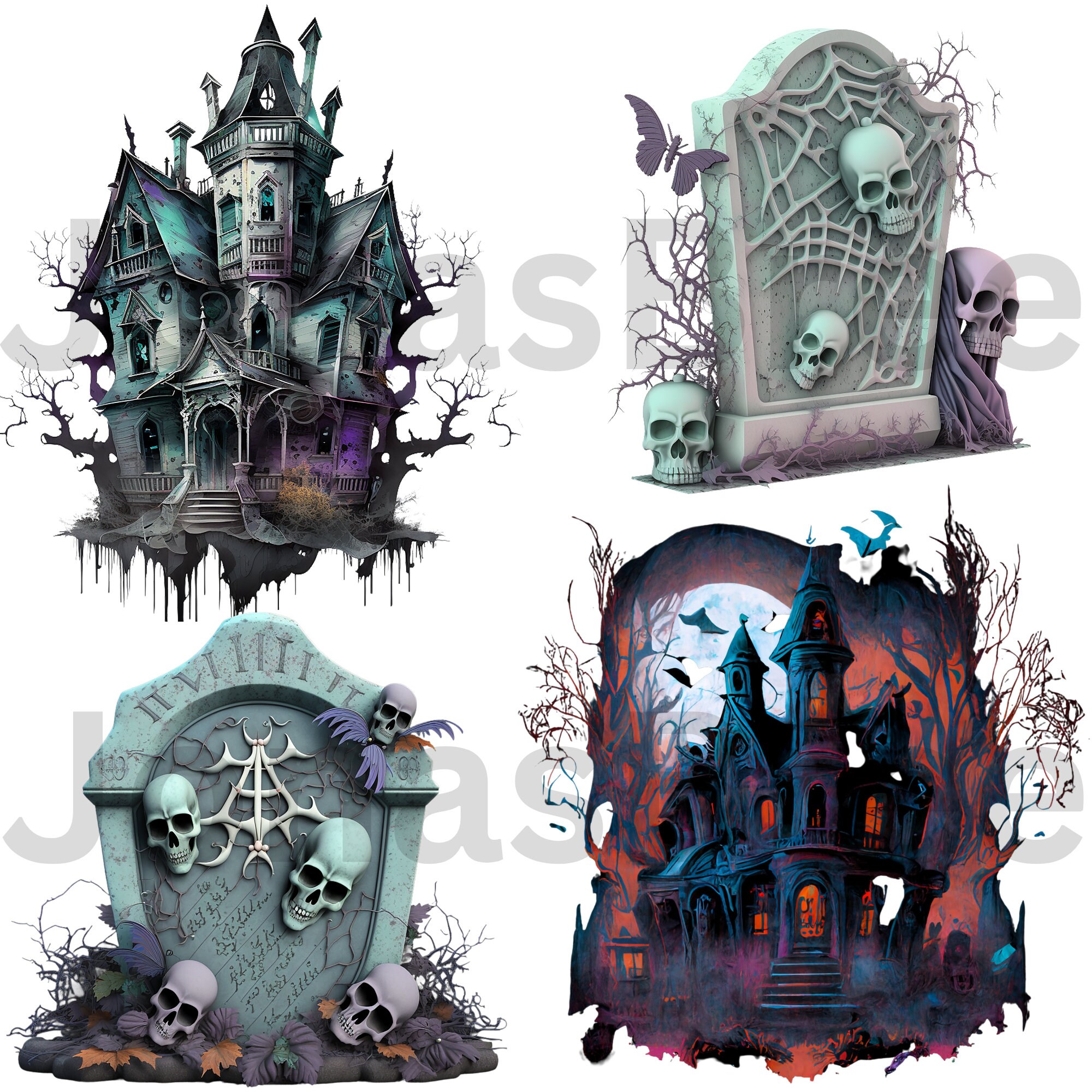 Pastel Halloween Clipart Png Bundle 25 PNG Transparent Background ...