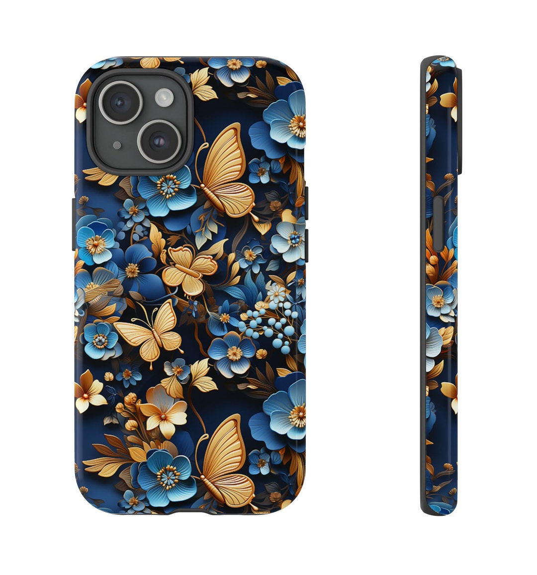 3D Phone Case Butterfly Design iPhone Samsung Galaxy - Etsy