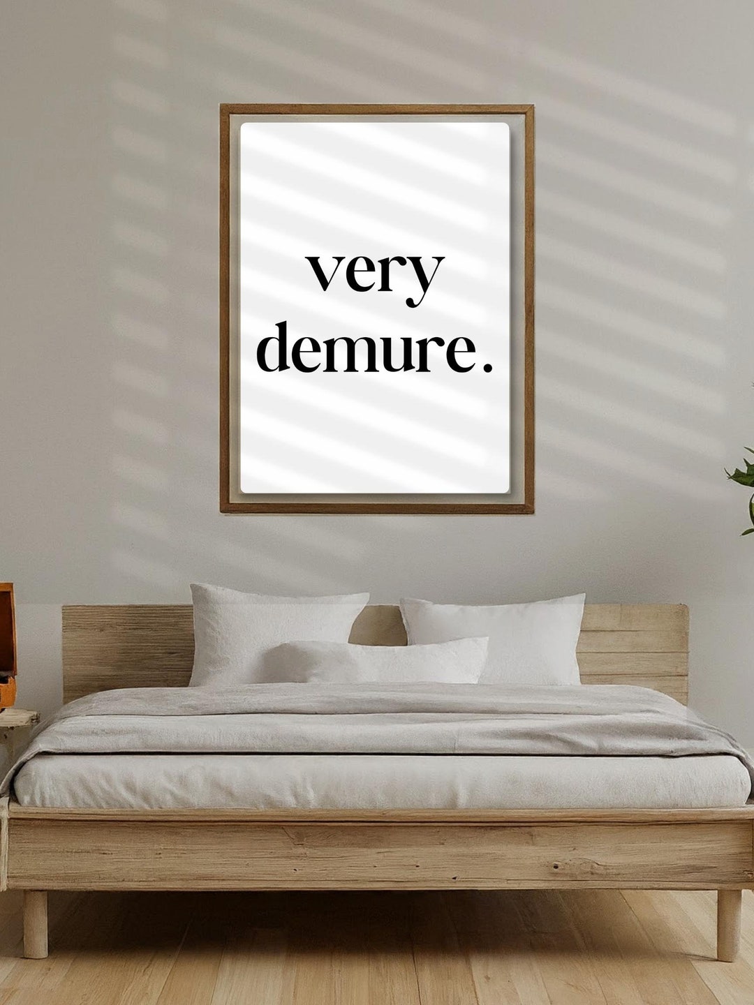 Very Demure Wall Art Print | Trendy Home Decor | Minimalist Art ...