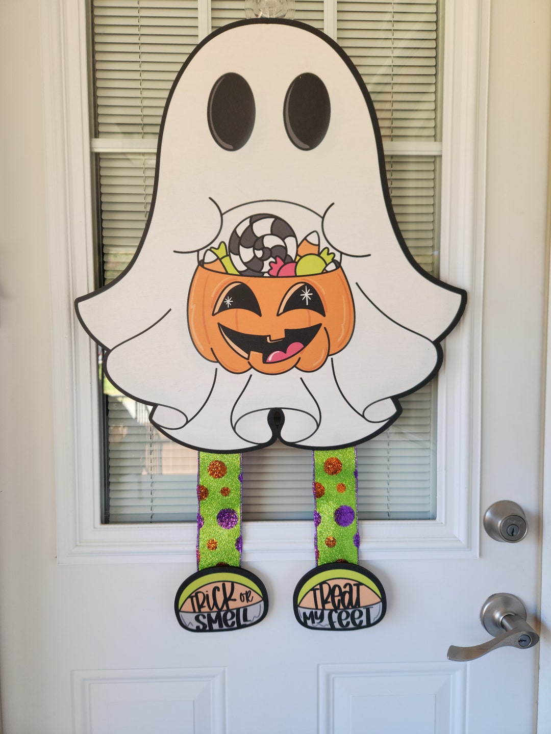 Halloween Door Hanger, Ghost Door Hanger, Front Door Decoration ...