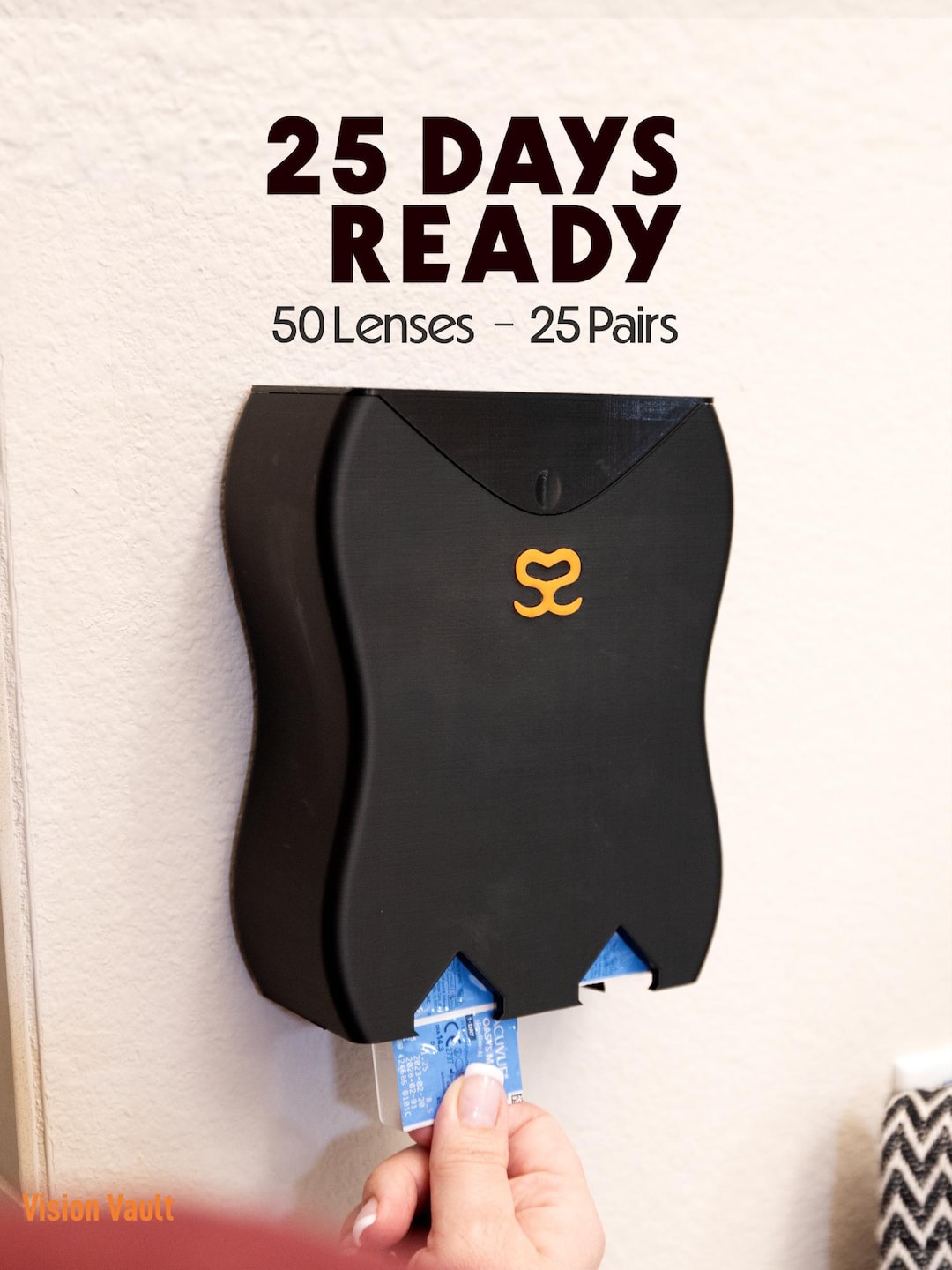 Wall Mounted Contact Lens Dispenser — 25 Day Organizer | Holds 50 ...