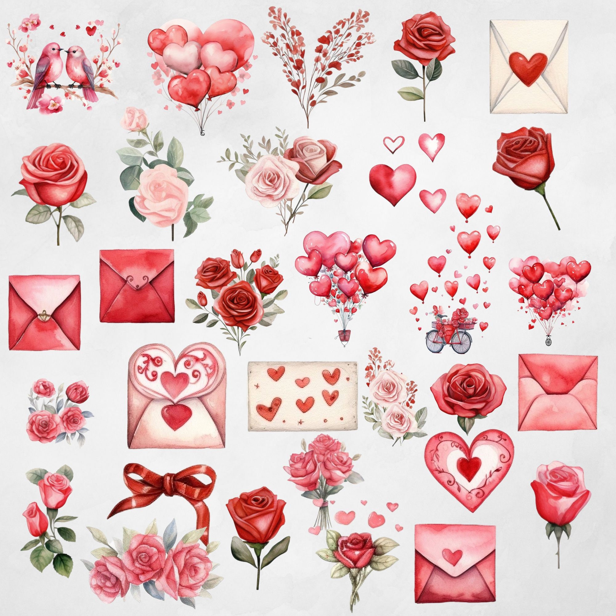 Valentines Day Clipart Valentine PNG Digital Download Heart Clipart ...