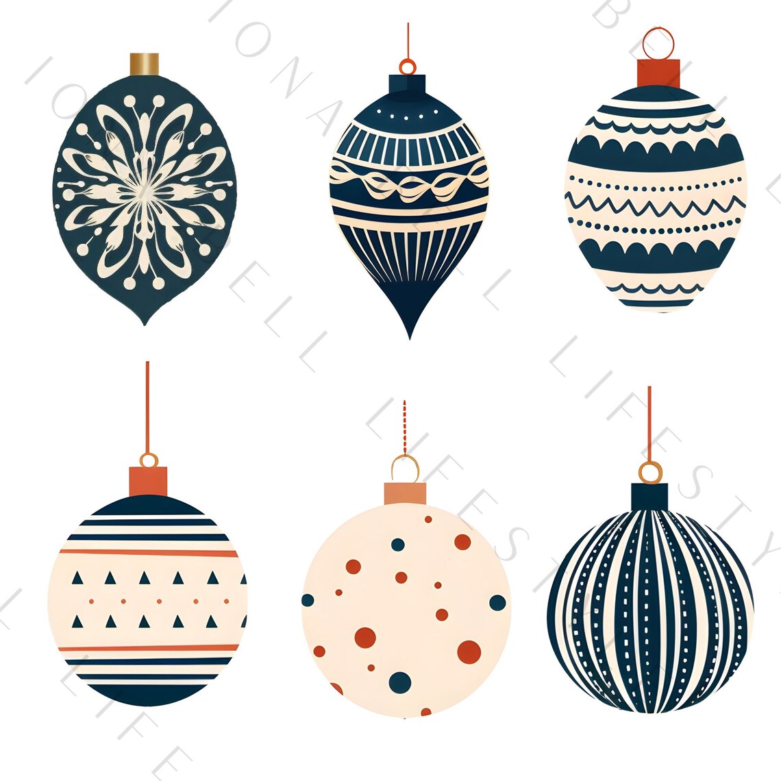 Christmas Clipart Commercial Use Cozy Winter Clipart Folk Art Christmas ...