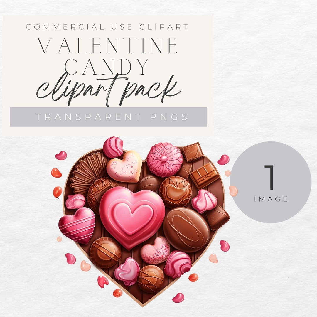 Valentines Day Sweet Clipart, Candy Shop Clipart, Valentine Ephemera ...