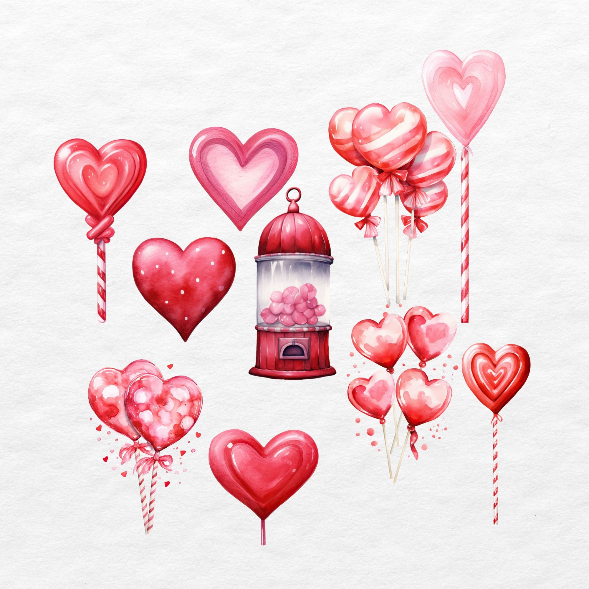 Valentine Candy Shop Clipart, Commercial Use, Art, Fussy Cuts Digital ...