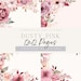Dusty Pink Floral Border Watercolor Floral Clipart Bouquets Light Pink ...