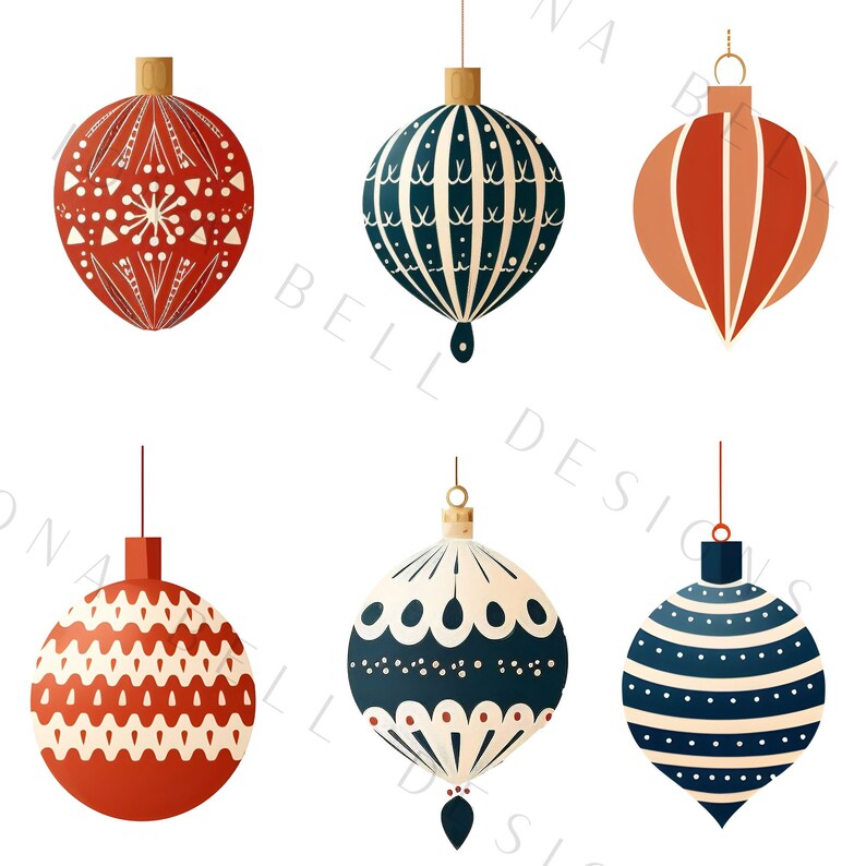Christmas Clipart Commercial Use Cozy Winter Clipart Folk Art Christmas ...